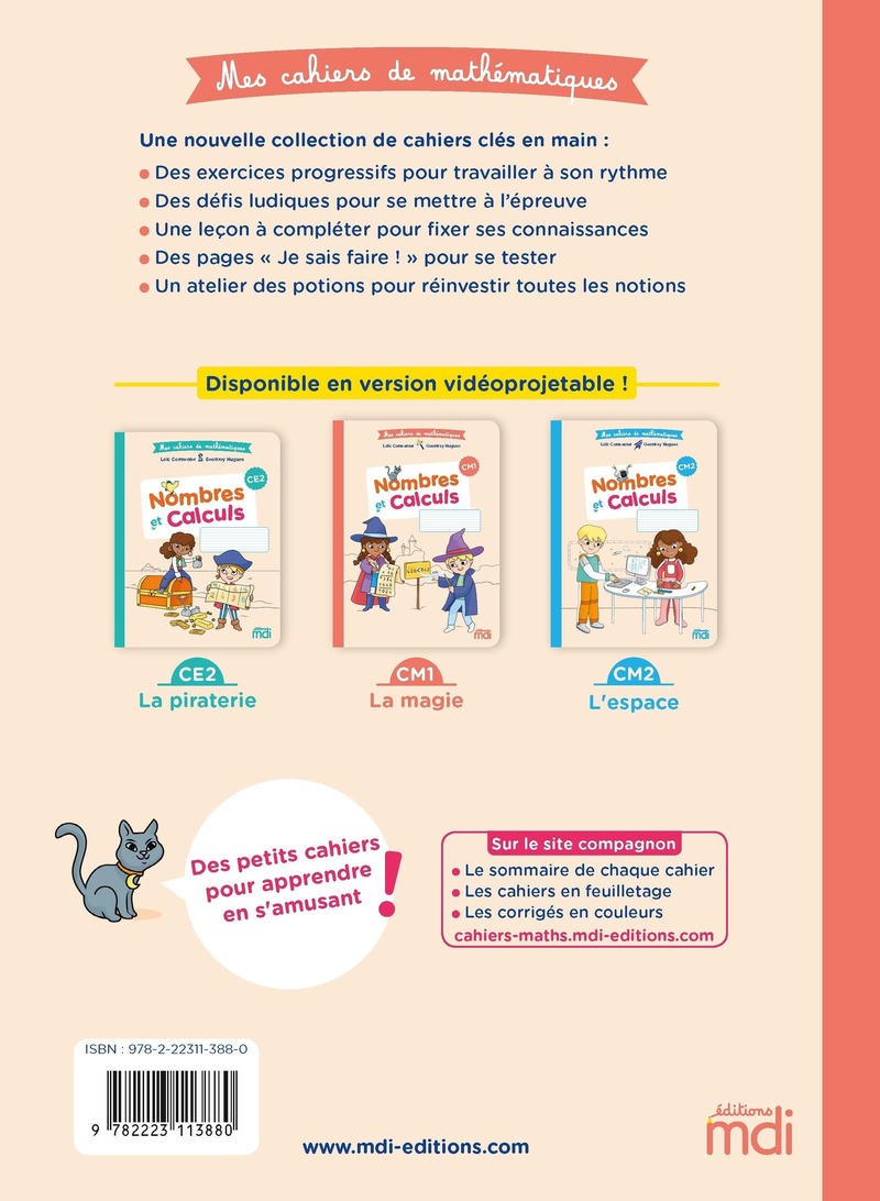 Mes cahiers de Mathématiques - Nombres et Calculs CM1 | Éditions MDI